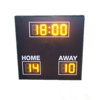 China 8 Digit LED Football Scoreboard 200mm Yellow Display with Wire Controller for sale