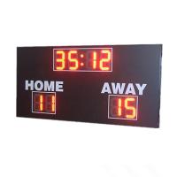 China 12-inch Red LED Football Scoreboard with 300mm Digits, 3ft x 4.6ft Display for High School Sports for sale