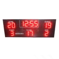 China 12-inch Wireless LED Football Scoreboard with 300mm Red Digits, 250m View Distance and PVC Controller for sale