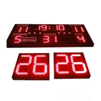 China 12-inch LED Football Stadium Scoreboard with 20-inch Shot Clock - 300m View Distance IP60 Rated for sale