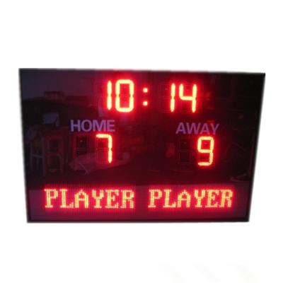 China Red LED Football Scoreboard 8 Inch Digit Height Waterproof Cabinet Wireless Controller 200m Range for sale