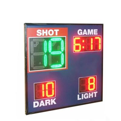 China Economy LED Basketball Scoreboard 200mm Digits with 381mm Shot Clock Red Green for sale