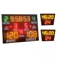 China Portable LED Basketball Scoreboard with 200mm Game Time Digits and 254mm Score Display - IP65 Waterproof Rating for sale
