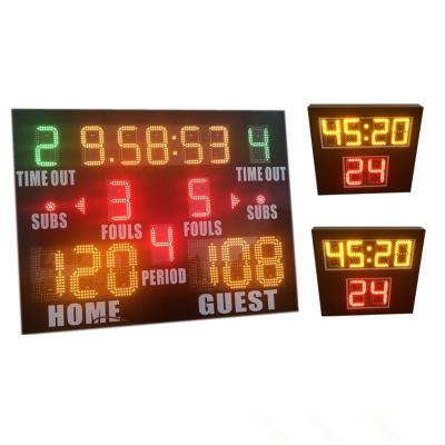 China Portable LED Basketball Scoreboard with 200mm Game Time Digits and 254mm Score Display - IP65 Waterproof Rating for sale