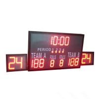China BB300R-12D-VSC Outdoor Basketball Scoreboard 1200mm x 2400mm with 300mm LED Digits and IP65 Waterproof Rating for sale