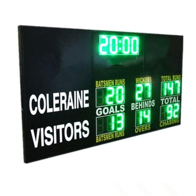 China Custom LED AFL Electronic Scoreboard 60kg with 300mm Green Digits for Football and Cricket Sports for sale