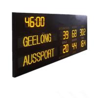 China Outdoor AFL LED Electronic Scoreboard 400mm Yellow Display with Time Function for Football and Cricket Sports for sale