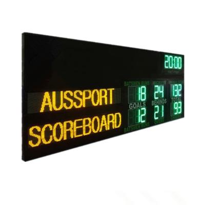 China Australia AFL Electronic LED Scoreboard 1200mm x 3000mm with 300mm Digits and IP65 Waterproof Rating for sale