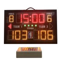 China Aluminum Portable Electronic Scoreboard 33.9x21.7 Inches with 12 LED Digits and Wireless Control for Baseball for sale