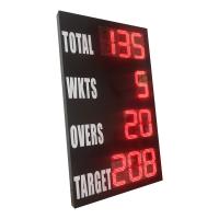 China Outdoor Portable Cricket Scoreboard LCS-9D300R with 12-inch LED Display and 200m Wireless Control for sale