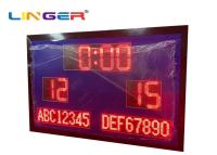 China 1300x2000x90mm Outdoor Soccer Scoreboard with Waterproof Cabinet 300mm Red LED for sale