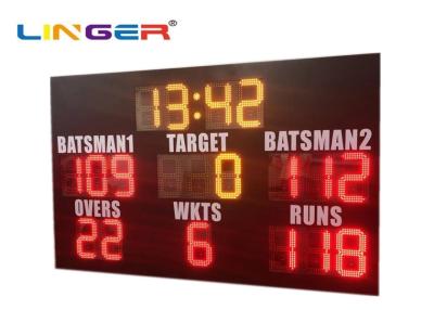 China Customized 12inch LED Cricket Scoreboard with 1400x2200mm Waterproof Cabinet and 100000 Hour Lifespan for sale
