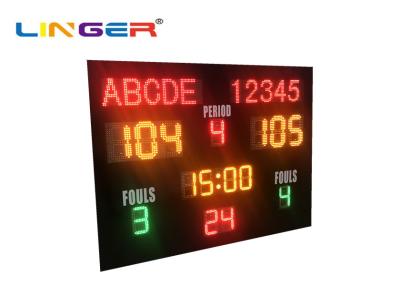 China MultiFunction Waterproof IP65 Led Basketball Scoreboard Non Reflective for sale