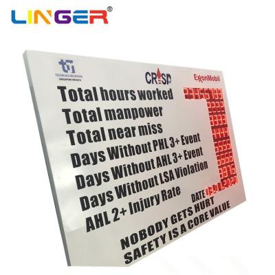 China IP65 Waterproof LED Information Display Board 4inch DIP Red Digit Customized 1500x2000mm for sale