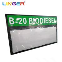 China UV Acrylic Board LED Gas Price Sign Green Color 12 inch 300mm Double Sided for sale