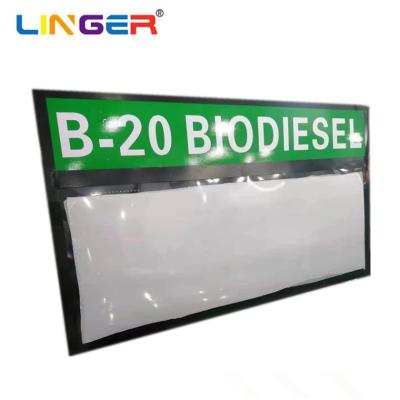 China UV Acrylic Board LED Gas Price Sign Green Color 12 inch 300mm Double Sided for sale
