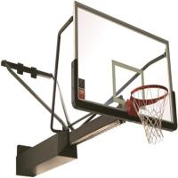 China Electric Folding Suspended Basketball Backstop with 1800mm Backboard and 450mm Steel Rim - AC110V/220V Motorized Operation for sale