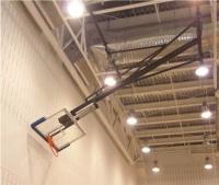 China Aluminum Indoor Electric Basketball Hoop Ceiling Mounted with 1800mm Backboard and Wireless Control for sale