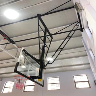 China Electric Basketball Hoop Ceiling Mounted with 1800mm Backboard & 450mm Steel Rim - Wireless Remote Control for sale
