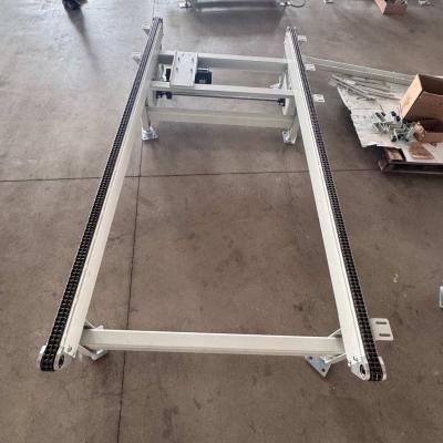 China Motor Driven Hygienic  Pallet Rack Conveyor Servo Motor Flexible Chain Conveyor for sale