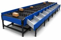 China Multi-Angle Diverting High Efficiency Wheel Sorter for Automated Parcel Sorting for sale