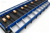 China 150 m/min Servo Driven Wheel Sorting Machine for High-Speed Parcel Distribution for sale