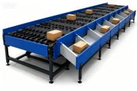 China 4500 - 7200 Parcels/Hour Wheel Sortation System For Courier And Distribution Operations for sale