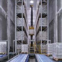 China High Bay Cold Storage Racking System 24m Pallet Stacker Crane 1000kg Shelving for sale