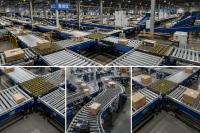 China 150 m/min Servo Driven Wheel Sorting Machine for High-Speed Parcel Distribution for sale