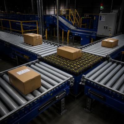 China Flexible Diverting Parcel Pivot Wheel Sorter For Warehouse And Logistics Automation for sale