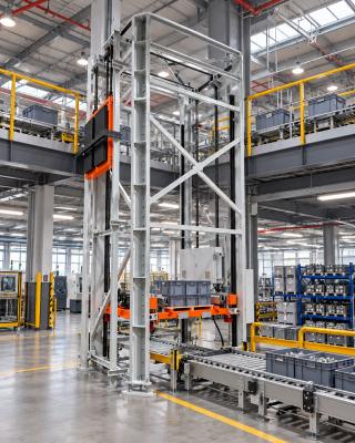 China Limit Protection Rack Pinion Lift Vertical Conveyor Lift Systems For Warehouse Systems for sale