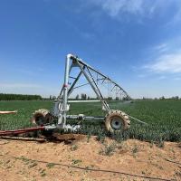 China 98% Efficiency Farm Four Wheel Linear Move Irrigation System Agricultural Equipment 200*160*120 for sale