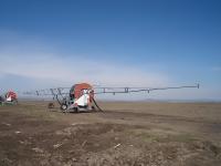 China Advanced 75 cm Diameter Farm Irrigation Traveling Rain Gun with Boom Cart Truss Boom System for sale