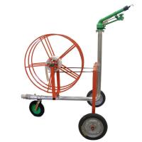 China Gardening Metal Movable Farmland Irrigation Truck with Heavy Rain Gun Sprinkler and Garden Hose Reels for sale