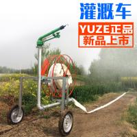 China Gardening Metal Movable Farmland Irrigation Truck with Heavy Rain Gun Sprinkler and Garden Hose Reels for sale