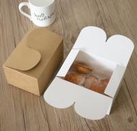 China Environmental Takeaway Sugar Kraft Clamshel Food Packaging Paper Box for sale