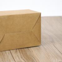 China Environmental Takeaway Sugar Kraft Clamshel Food Packaging Paper Box for sale