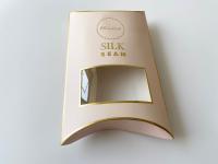 China Lightweight Printed Paper Wedding Favor PVC Window Pillow Box for sale