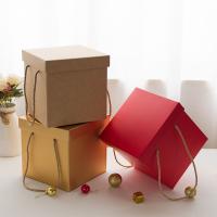 China Flat Packing Cardboard Festival Kraft Paper Gift Boxes With Lids for sale