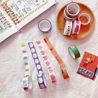 China Stationery  Spot Varnish 20mm Pink Glitter Decorative Washi Tape for sale