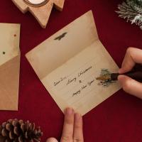 China 11.5x2.5cm Recycled Craft Paper Greeting Card for sale