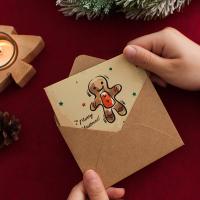 China 11.5x2.5cm Recycled Craft Paper Greeting Card for sale