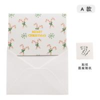 China Unfold 11.5x17cm Merry Christmas CMYK Recycled Kraft Paper Greeting Card for sale