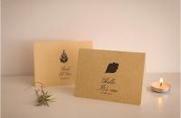 China Vintage Kraft 2.5cm Sticker Eco Friendly Letterpress Greeting Cards for sale