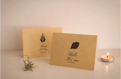 China Vintage Kraft 2.5cm Sticker Eco Friendly Letterpress Greeting Cards for sale