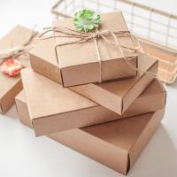 China DIY Logo Vintage Craft  Packaging Box  Kraft Paper Drawer Gift Box for sale