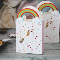 China 8x3x14cm Pony Printed  Cardboard Paper Gift Bags With Handles for sale