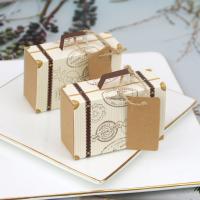 China Mini Luggage Drawer Wedding Favour Gift Boxes With Kraft Tag for sale