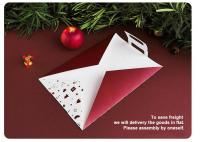 China Cardboard Origami Wedding Festival Triangle Gift Box With Handles for sale