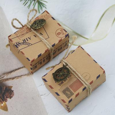 China FDA Eco Vintage Postmail Christmas Candy Paper Chocolate Box for sale